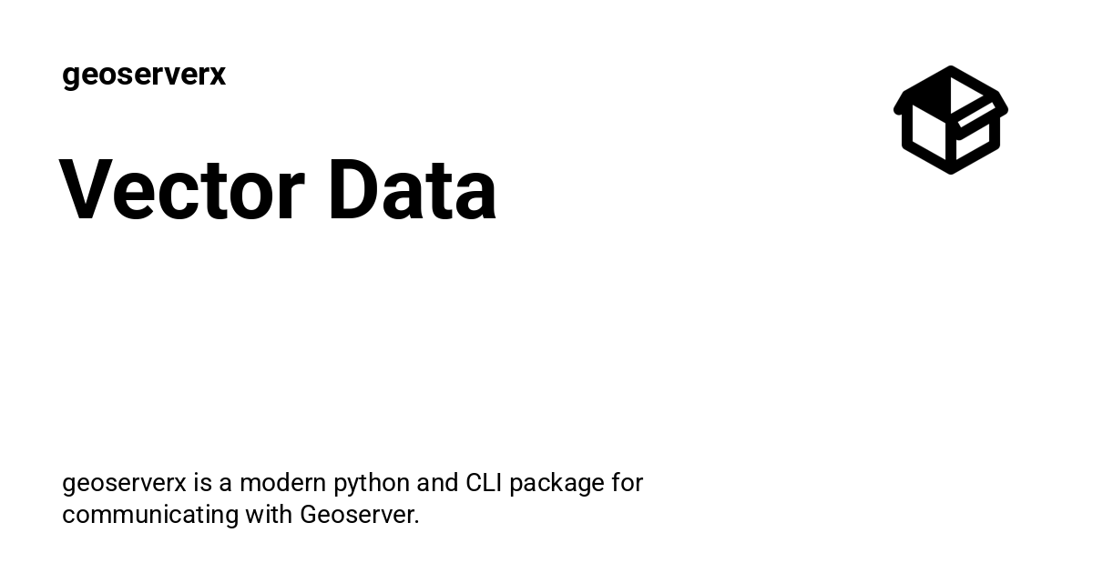 Vector Data - geoserverx